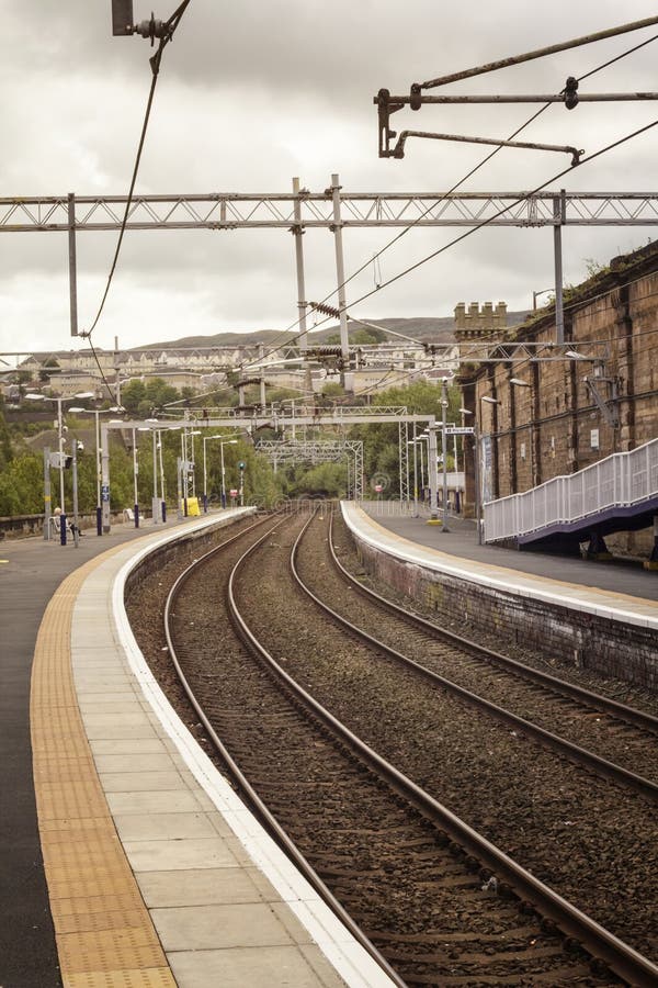 Railway station stock photo. Image of distance, transit - 48828342