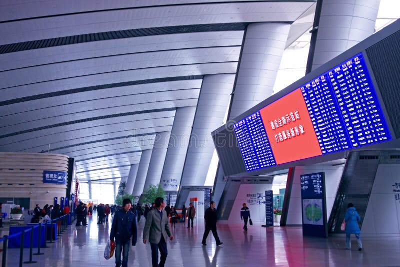 Railway Station Hall Electronic Screen Schedule Editorial Photo - Image ...