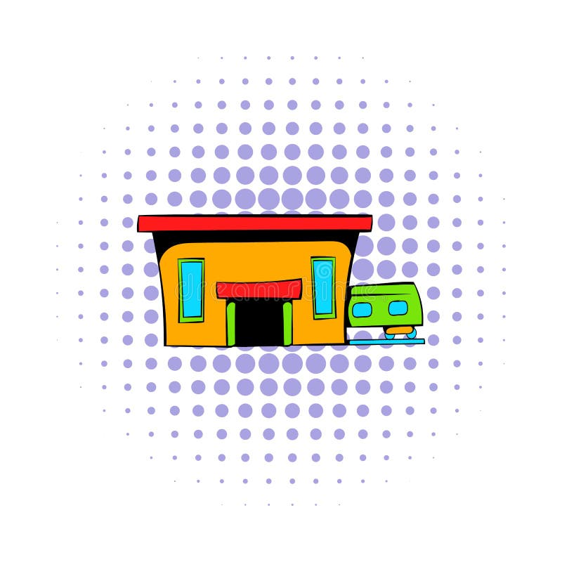 Metro station cartoon icon stock vector. Illustration of construction ...
