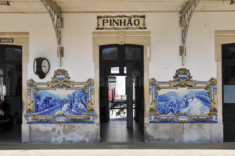 Railway station of pinhao stock image. Image of tile - 15269817