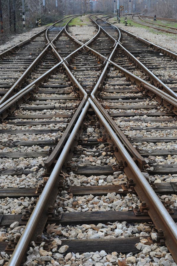 Railway on station stock photo. Image of crossroad, industry - 38526594