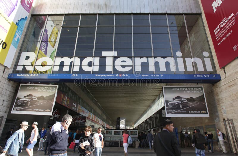 Railway Station in Rome, Italy Editorial Stock Image - Image of track ...