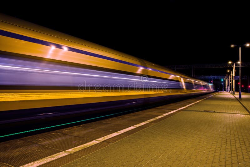 Railway Station, Shadow of the Train Stock Photo - Image of industry ...