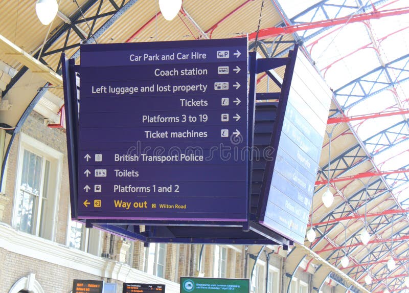 Railway Station Sign stock image. Image of victoria, location - 24285939