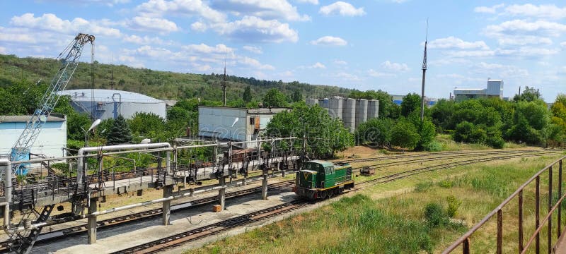 Railway Station for Unloading and Loading Petroleum Products Stock ...