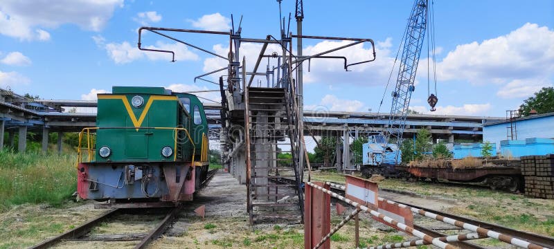 Railway Station for Unloading and Loading Petroleum Products Stock ...
