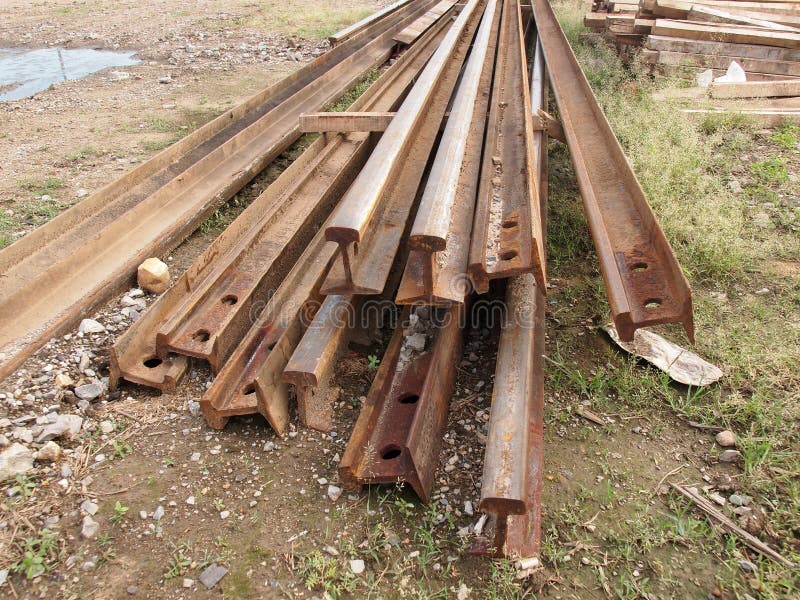 Railway steel beams stock image. Image of rusted, repairs - 37729395