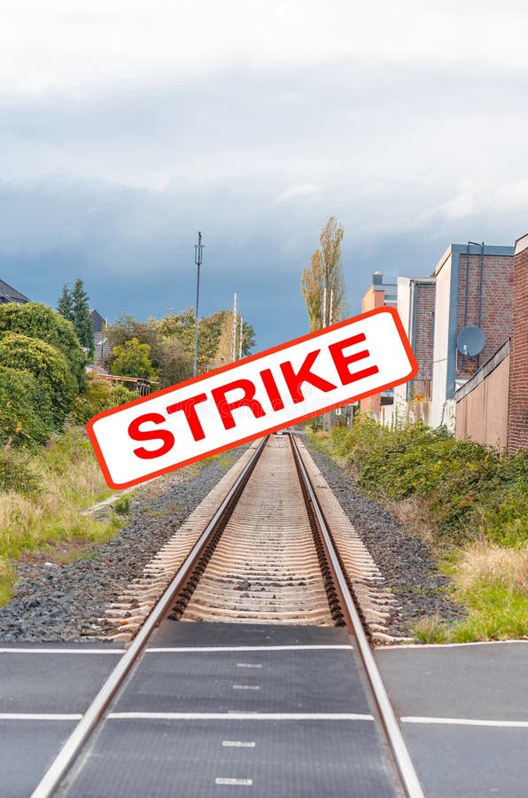 Railway strikers stock photo. Image of station, political - 56219928