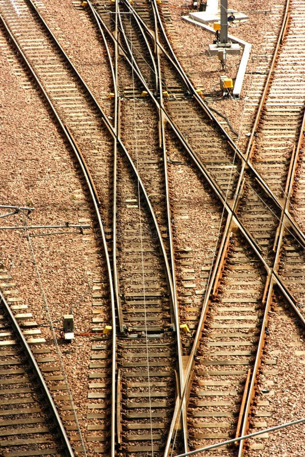 Railway Switch Points stock image. Image of points, overhead - 5533933