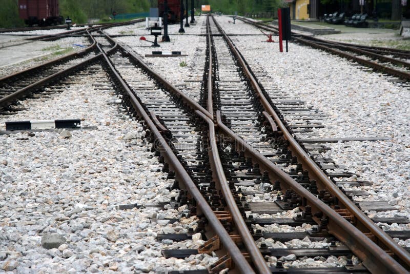 Railway switch stock image. Image of railroad, arrow - 42174857