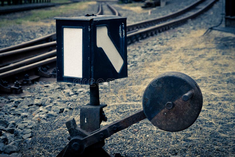 Railway switch sign stock image. Image of machine, equipment - 287423619