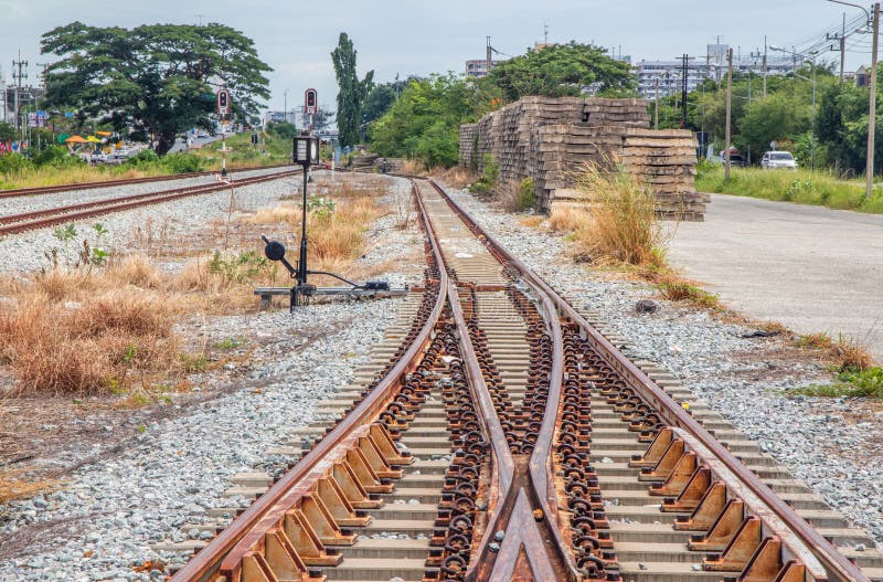 A Railway Switch or Track Construction in Close Proximity To a Railway ...