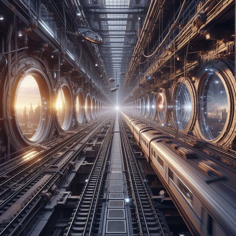 647 95. a Railway System that Connects Different Dimensions, it Stock ...