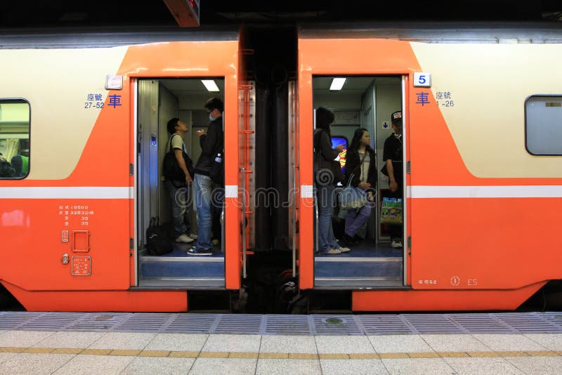 The Railway System , the Train at Taipei 18 April 2011 Editorial Photo ...