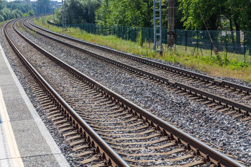 Railway to horizon stock photo. Image of gravel, fantastic - 43283490