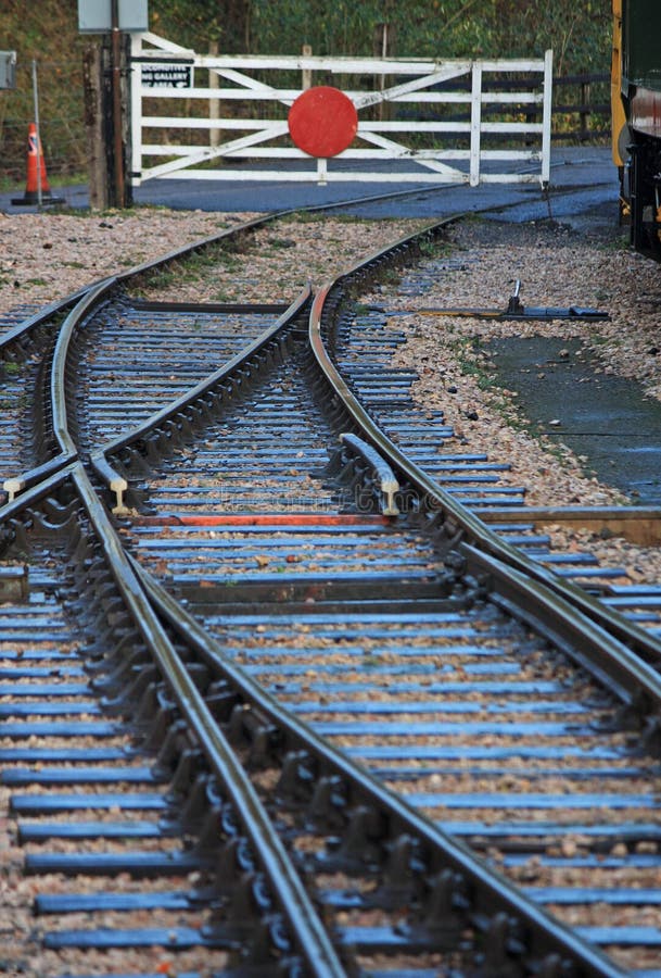 Railway Track stock photo. Image of gate, sleepers, railway - 24225940