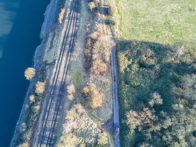 Railway track from above stock photo. Image of track - 86445696