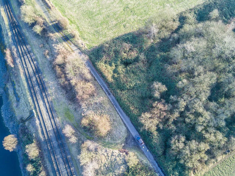 Railway track from above stock image. Image of industry - 86445725