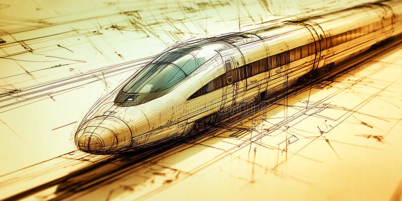 Railway Track Design Schematic Showing Precise Engineering Details and ...