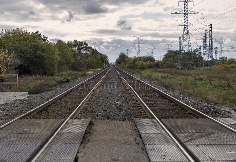 Rail stock image. Image of steel, distance, perspective - 232102287