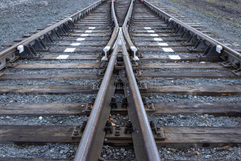 Railway junction. stock image. Image of logistics, rolling - 205986271