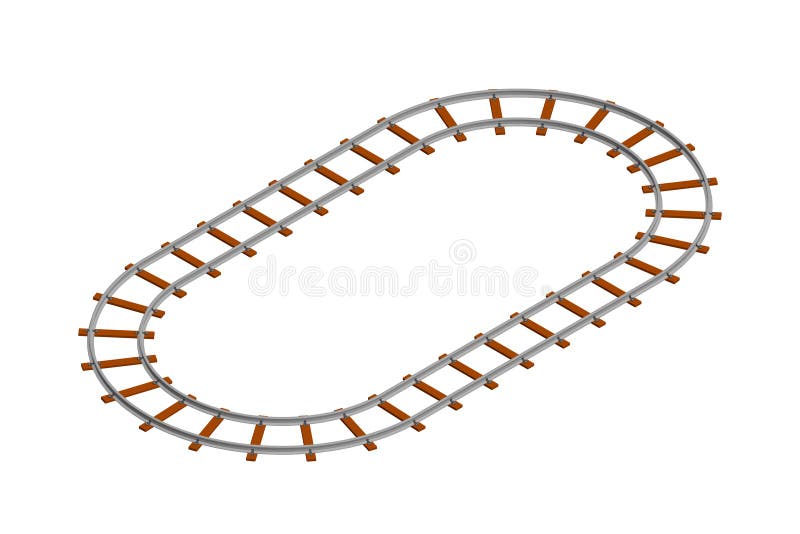 Railway Track Frame. Isolated on White Background Stock Vector ...