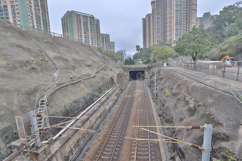 The Railway Track at Ho Man Tin Editorial Image - Image of steel ...