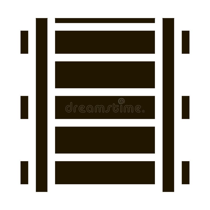 Railway Track Icon Vector Glyph Illustration Stock Vector ...