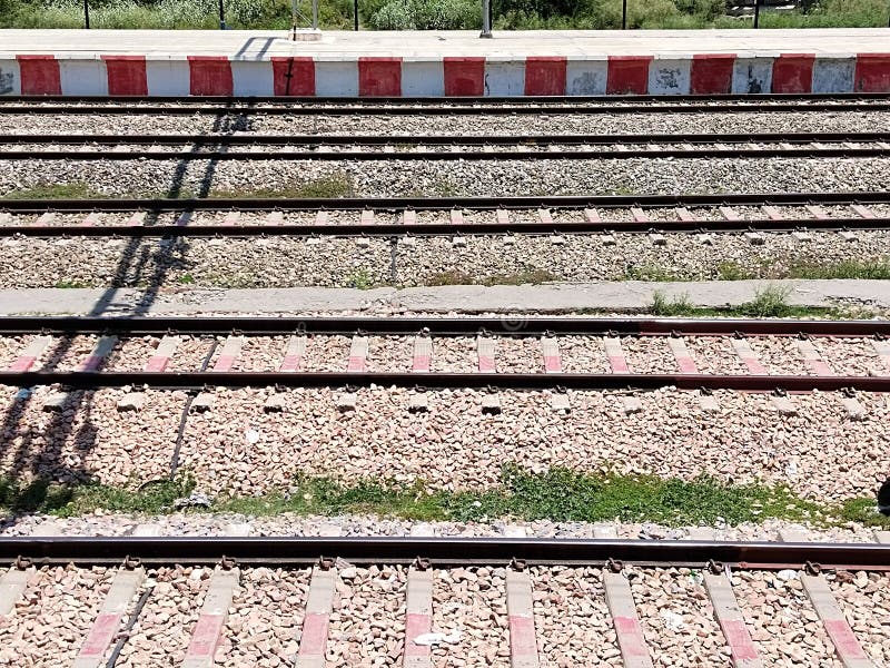 Railway Track, Railway Junction, Indian Train System Stock Image ...