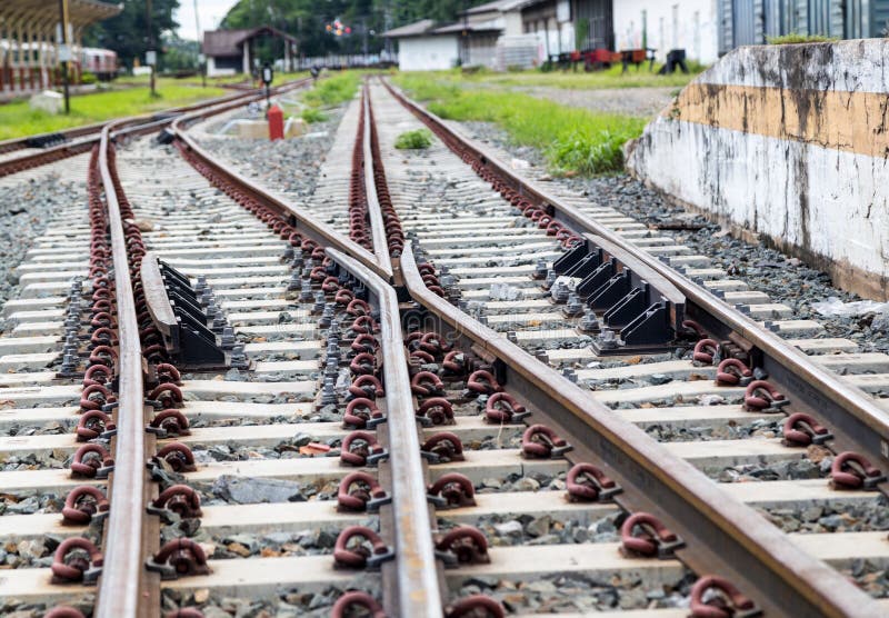 Railway track junction stock image. Image of railroad - 17285957