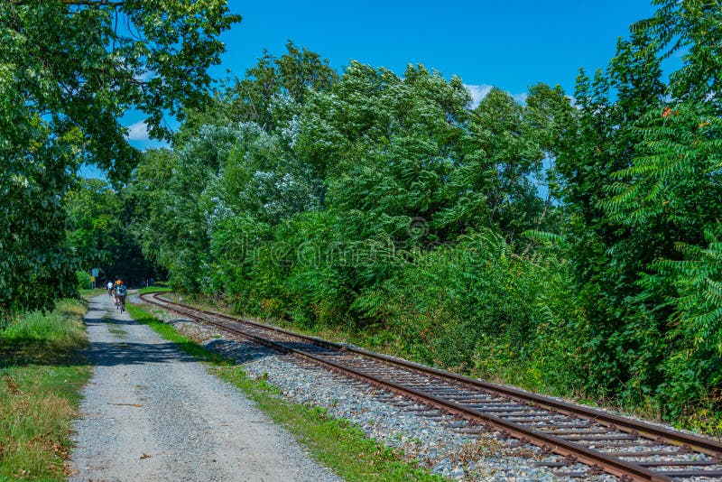 Railway Track at Lednice-Valtice Complex, Czech Republic Stock Photo ...