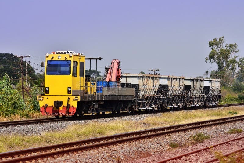 Railway Track Maintenance Machine Stock Image - Image of maintenance ...
