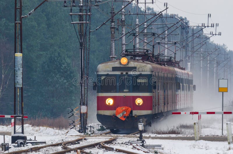 The railway track stock image. Image of perspective, level - 84279867
