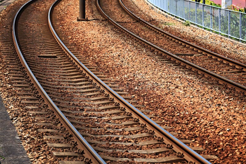 Railway stock image. Image of tree, rail, landscape, stone - 38721863