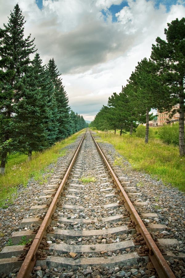 Railway Track in Perspective Stock Photo - Image of route, journey ...