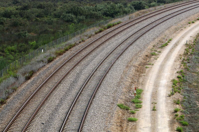 Railway Track Rails and Sleepers in Israel. Stock Illustration ...
