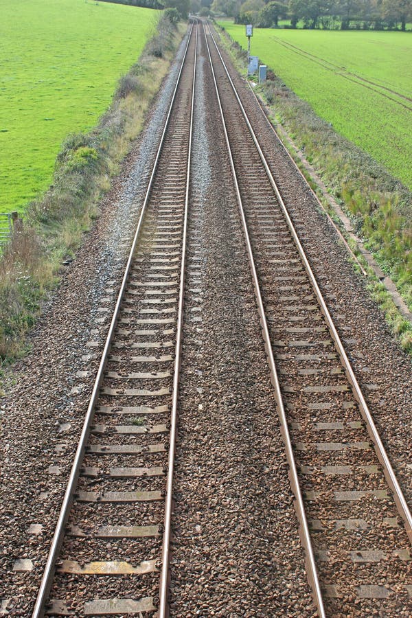Railway Track stock photo. Image of rail, fields, carriage - 111717060