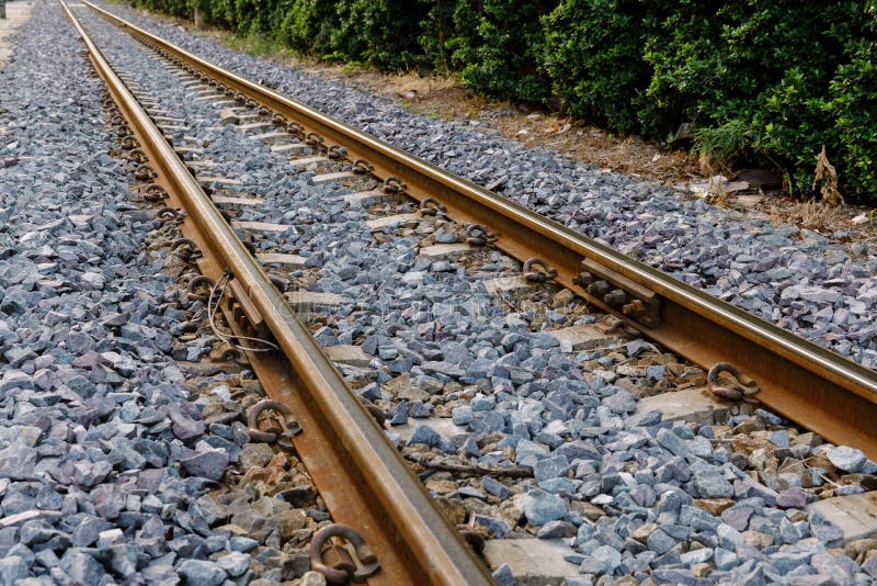 The Railway Track is a Road for Trains Stock Image - Image of isolated ...