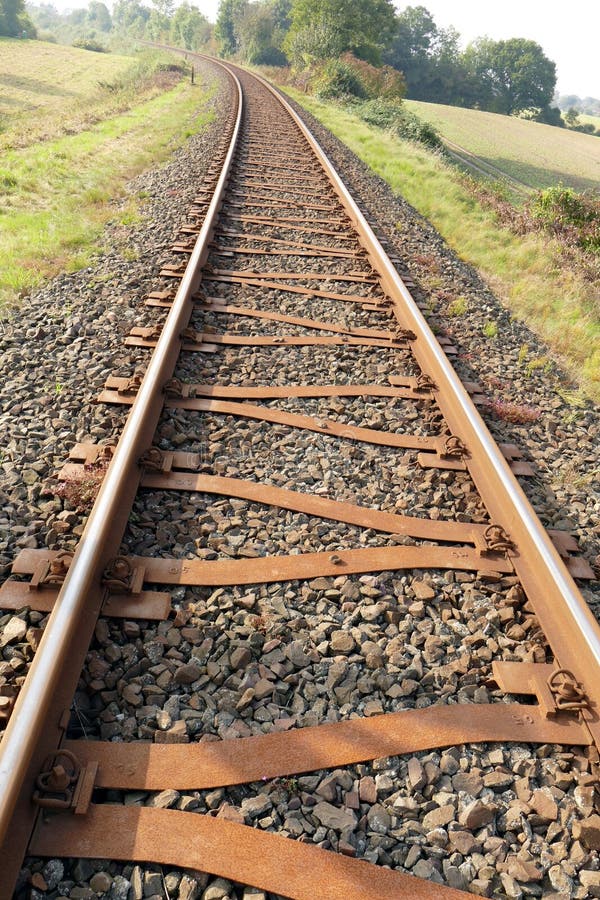 Railway track stock photo. Image of planks, rail, industrial - 68641504