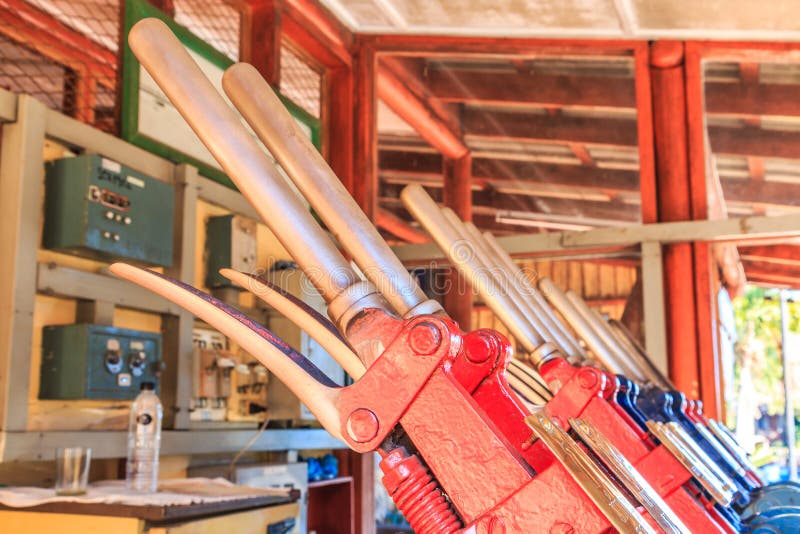 Railway Track Switch Mechanism Stock Image - Image of device, road ...