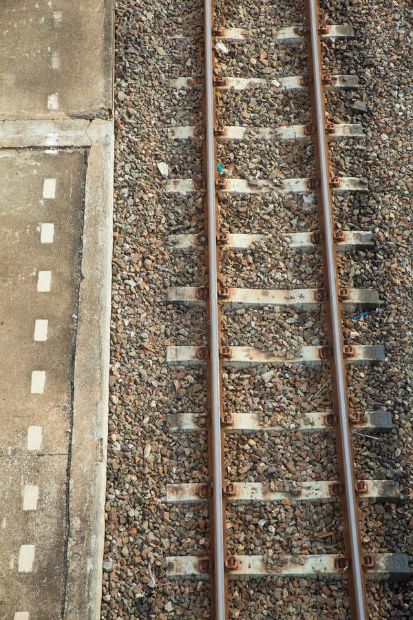 Railway track top view stock photo. Image of locomotive - 83051718