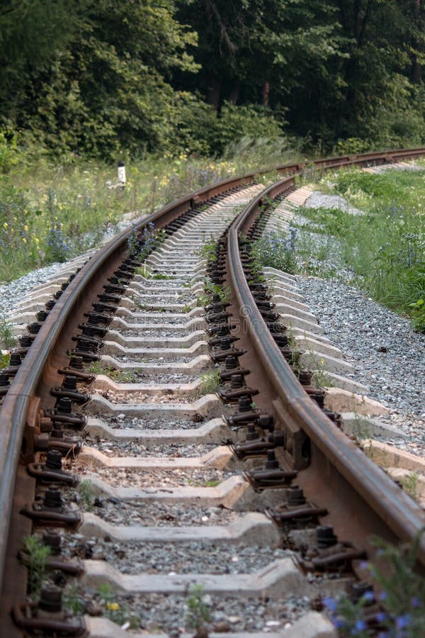 Turn old rail track stock photo. Image of industry, sleeper - 40812868