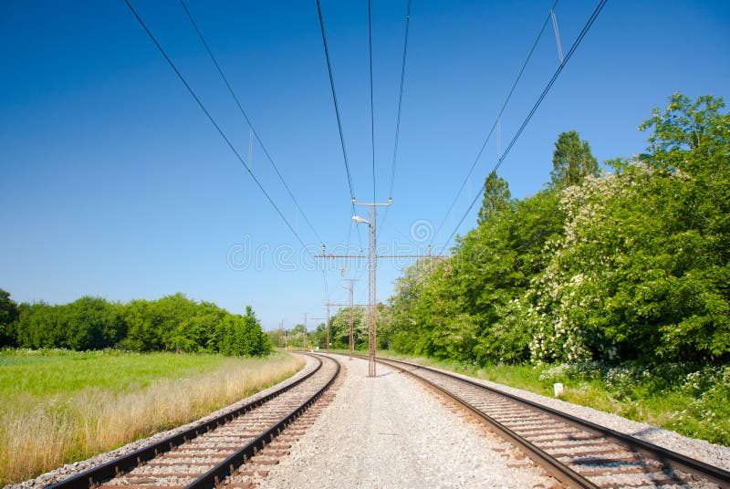 Railway tracks stock image. Image of architecture, direction - 17805299