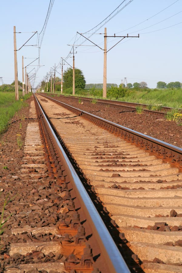 Railway tracks stock image. Image of nature, railroad - 5149921