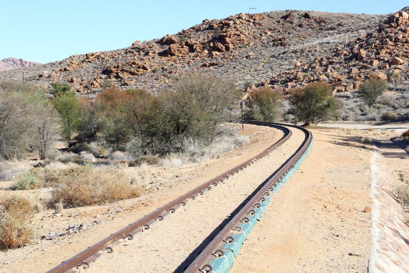 Railway, Namibia, Africa stock image. Image of sand - 109200597
