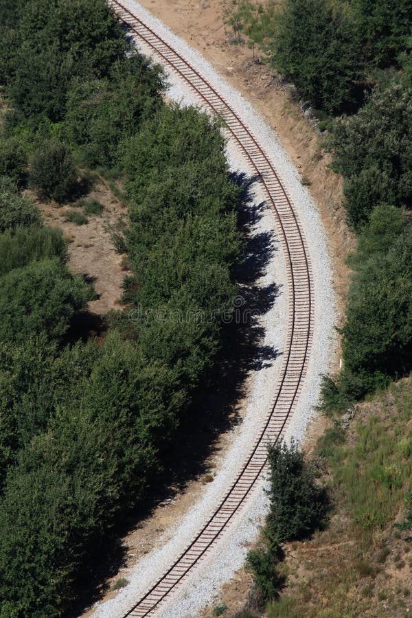 A Bend In The Rail Tracks stock photo. Image of trains - 47270110