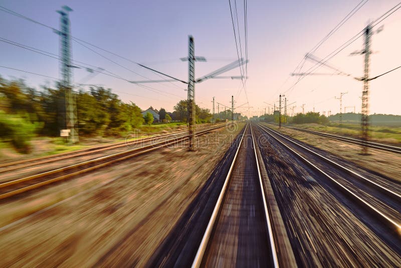 Rails blur stock image. Image of move, ride, forward - 34153415