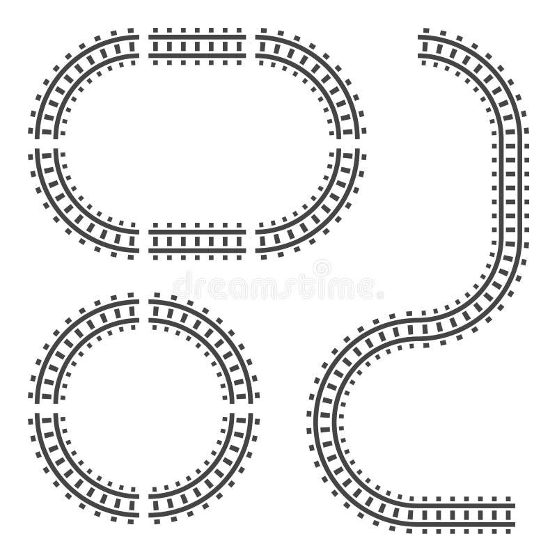 Railway Tracks Construction Elements. Stock Vector - Illustration of ...