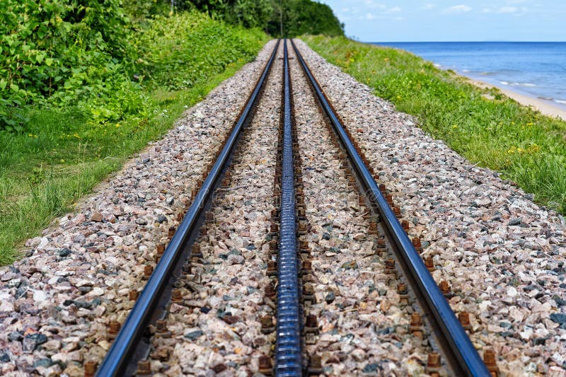 Railway Tracks in the Countryside Stock Image - Image of road ...