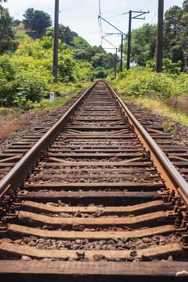 Railway Tracks in the Countryside, Georgia Stock Photo - Image of road ...